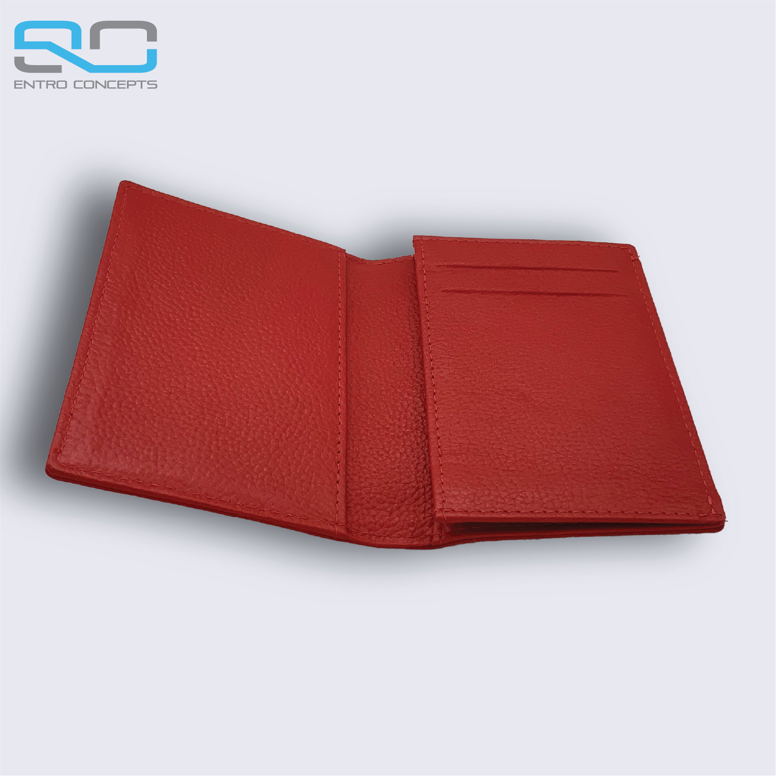 Eco FriendlyVeg Tan (RFID) Red Card Holder Leathers -03 - Entro Concepts